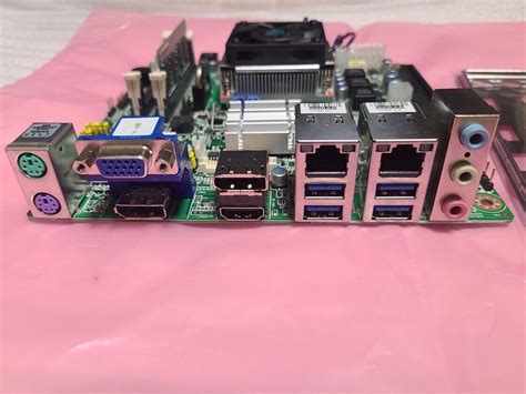 Intel Core I5 4gb Miniitx Motherboard Cpu Memory Combo Pcie X16 Hdmi Dual Lan Ebg