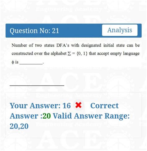 Theory Of Computation Ace Test Series