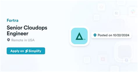 Senior Cloudops Engineer Fortra Simplify Jobs