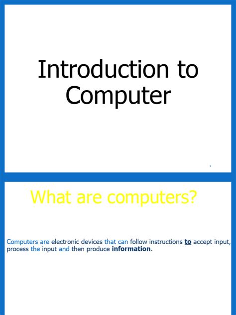 Intro To Computer Pdf Computer Data Storage Computer Hardware