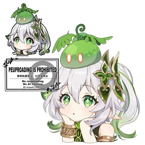 Nahida Slime And Dendro Slime Genshin Impact Drawn By Popopo 84