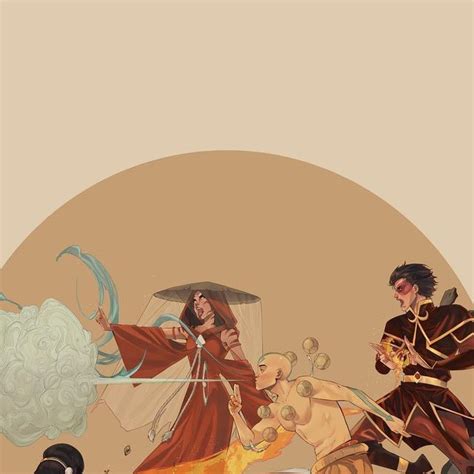 ATLA AU Characters Toph Katara Zuko Aang And Sokka