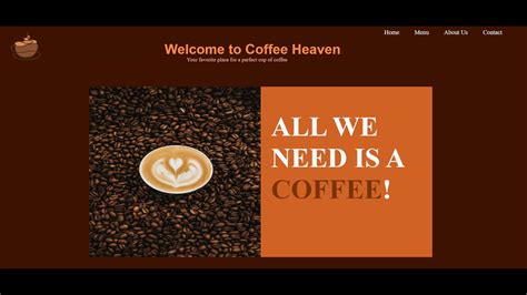 Creating A Coffee Shop Page Using Basics Of Html And Css Webdevelopment