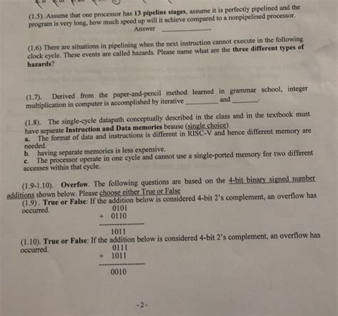 solved 1 5 assume that one processor has 13 pipeline