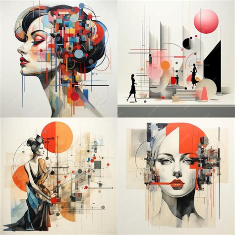 Premium Photo Geometric Shapes And Women