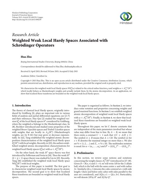Pdf Weighted Weak Local Hardy Spaces Associated With Schrödinger