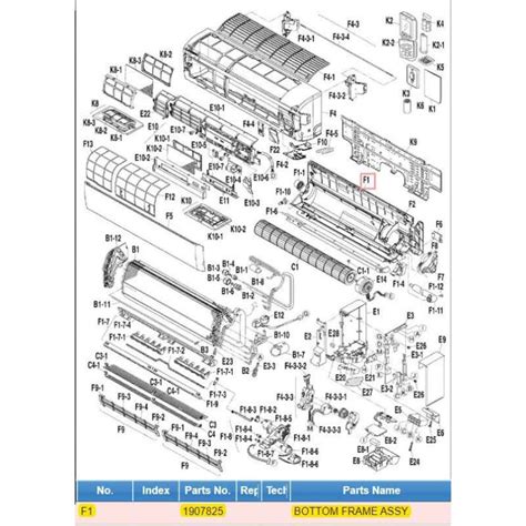 Daikin 1907825 Bottom Frame Assy Air Conditioners R Us