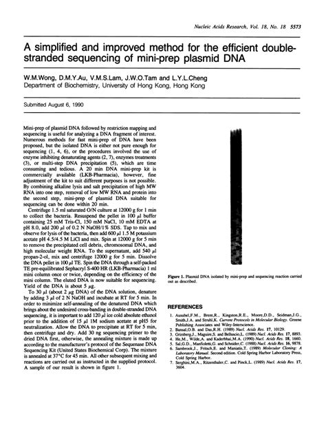 A Simplified And Improved Method For The Efficient Double Stranded