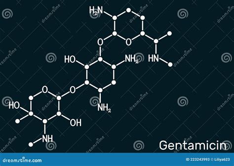 Gentamicin Antibiotic Drug Aminoglycoside Class Molecule Skeletal