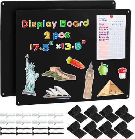 Maxecho 2 Pack Black Magnetic Bulletin Board 175×135