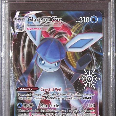 Psa10 2023 Pokemon Glaceon Vmax 041203 Holiday Cal
