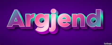 Argjend Text Effect And Logo Design Name