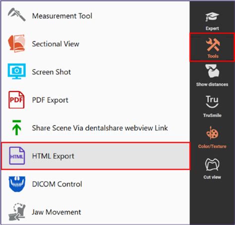 HTML Export Exocad