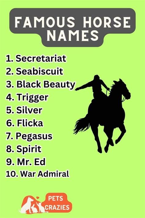 300 Famous Horse Names Legendary Steeds