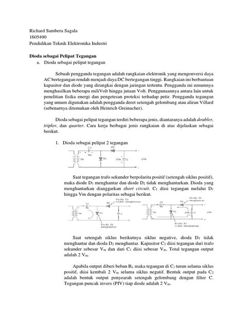 Dioda Sebagai Pelipat Tegangan Dan Deskripsi Ic 555 Pdf