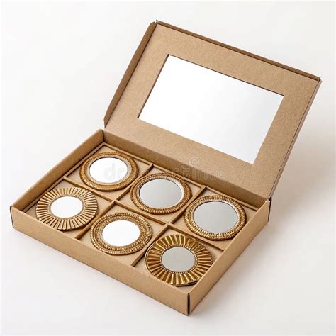 Craft Mirrors Set In Assorted Shapes And Sizes Stock Illustration