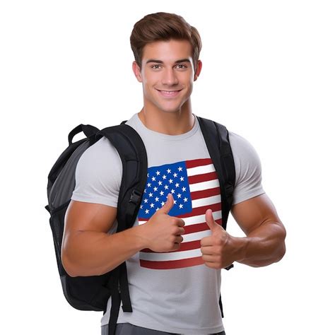 Premium Ai Image Joven Universitario De 18 Years Con Polera Blanca