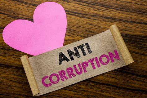 Writing Text Showing Anti Corruption Business Concept For Bribery