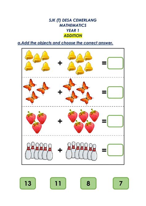 Free Addition Worksheet Y1 Download Free Addition Worksheet Y1 Png Images Free Worksheets On