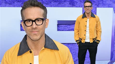 Ryan Reynolds Cuts A Smart Figure In Glasses And Yellow Bomber Jacket