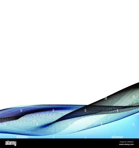 Abstract Smooth Color Wave Vector Curve Flow Blue Motion Illustration Smoke Design Vector