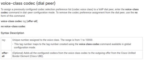 Cube Offer All For Voice Class Codec Cisco Community