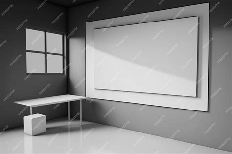 Premium Photo Empty Modern Classroom With White Interactive Board
