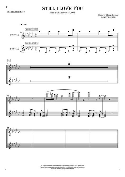 Still I Love You Notes For Synthesizer Synth Flute String Ensemble