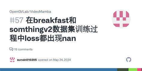 在breakfast和somthingv2数据集训练过程中loss都出现nan Issue 57 OpenGVLab