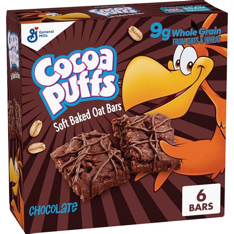 Cocoa Puffs Soft Baked Oat Bars Chewy Chocolate Flavored