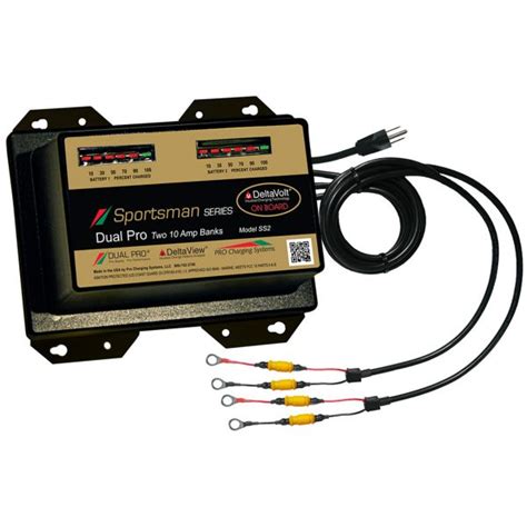 Dual Pro Sportsman Series Battery Charger 20a 2 10a Banks 12v24v