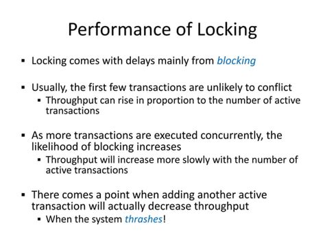concurrency control in database management system ppt