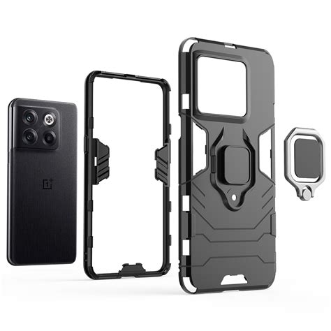 Slim Armour Shockproof Case Finger Ring For Oneplus T Black