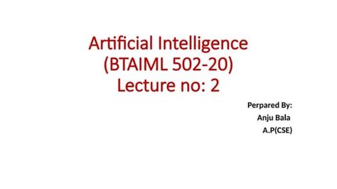 agents in artificial intelligence pptx artificial intelligence technology and computing