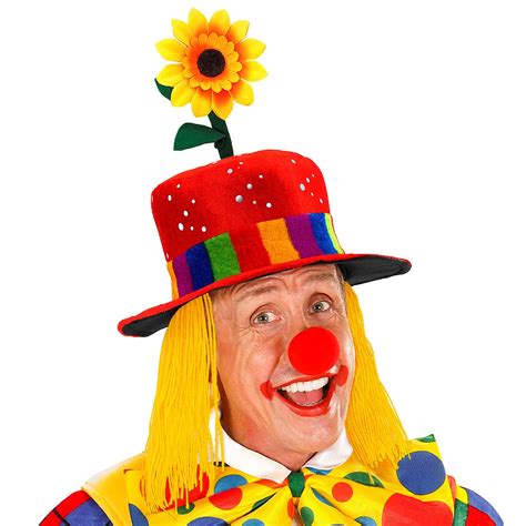 Circus Clown Hat With Sunflower Discount Party Supplies