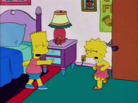 Bart Lisa GIF Bart Lisa Simpson Откриване и споделяне на GIF файлове