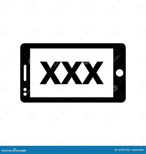 Icon Mobile Symbol Black Isolated Stock Vector Illustration Of Pornographic Sign 127979105