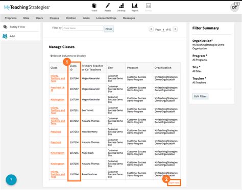 How Do I Find A Class Id In Myteachingstrategies