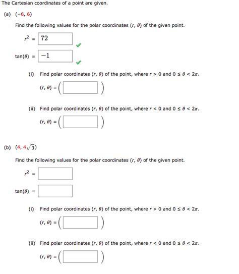 Solved The Cartesian Coordinates Of A Point Are Given A Chegg