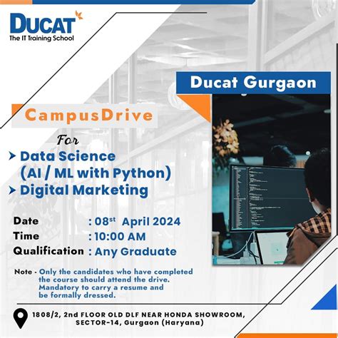 Ducat India On Linkedin Campus Placement Drive For Data Science Aiml