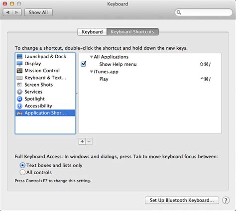 Macos Osx Keyboard Shortcuts For Itunes From Outside The Application