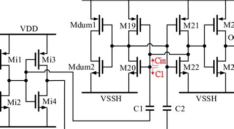 Schematic Of A Latch Based Capacitor Coupled Floating Level Shifter