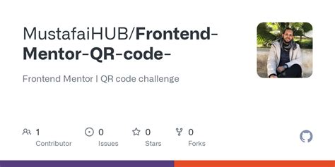 GitHub MustafaiHUB Frontend Mentor QR Code Frontend Mentor QR Code Challenge