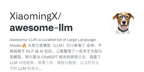 Github Xiaomingxawesome Llm Awesome Llm A Curated List Of Large