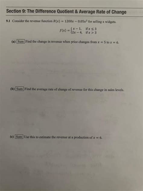 solved 9 1 consider the revenue function r x 1200x−0 05x2