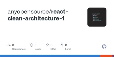 GitHub Anyopensource React Clean Architecture