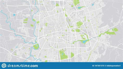 Urban Vector City Map Of Aguascalientes Mexico Stock Vector Illustration Of Aerial