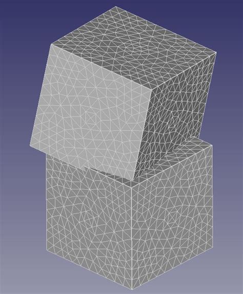 The First Mode Shape Of A Frequency Analysis Visualized With The Warp Filter Two Cubes With A