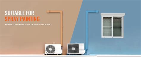 Vevor Mini Split Line Set Cover 76 2mm W 5400mm L Pvc Decorative Pipe