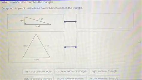 Which Classification Matches The Triangle Drag And Drop A